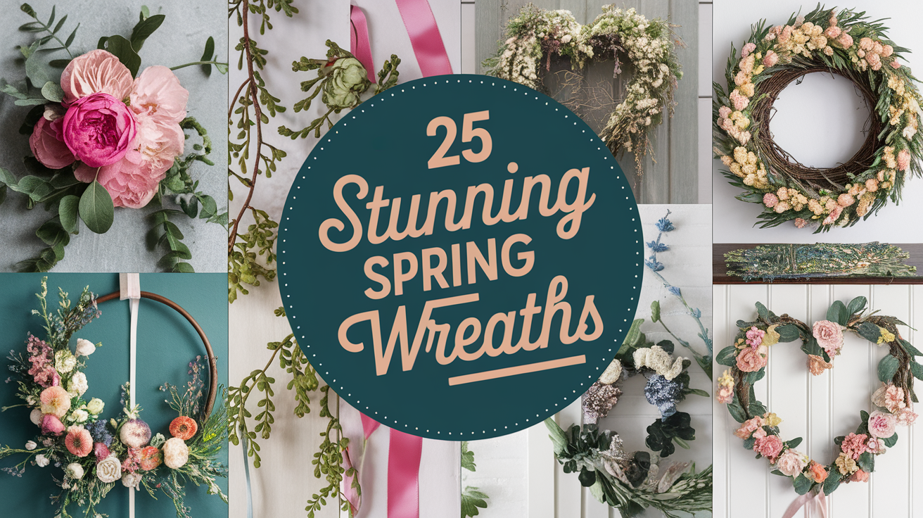 Spring Wreaths! 25 Stunning Spring Wreaths for you Front Door..