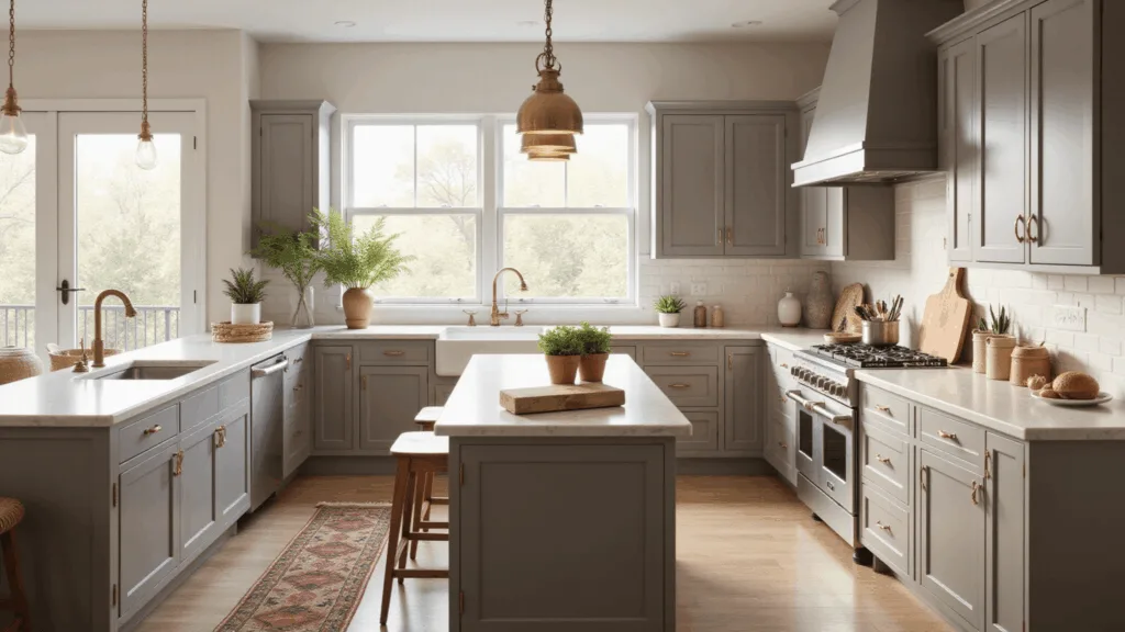 Taupe Kitchen Cabinets